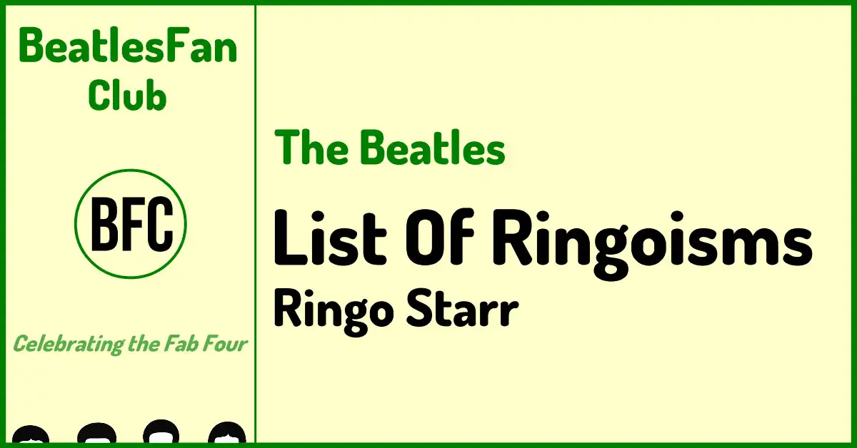 List Of Ringoisms: What Is A Ringoism?